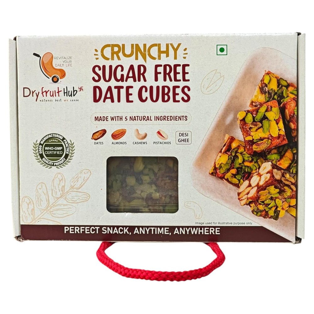 Crunchy Date Cubes 1Kg | Sugar Free Dates Barfi | Dry Fruit ...