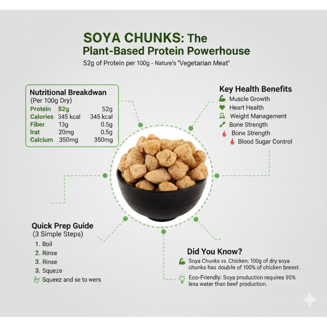 Soya Chunks 100g | Soya Badi | Soyabean Chunks Online